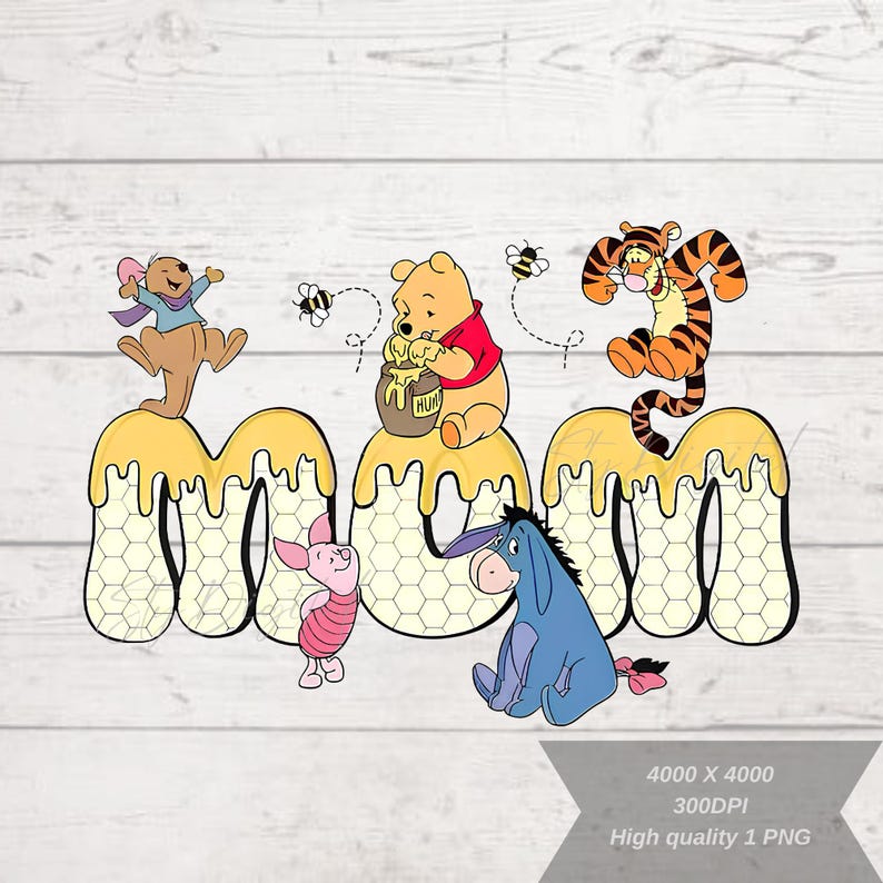 Mom, Winnie the Pooh Png, Mom Text Png, Winnie the Pooh Friends, Mom ...