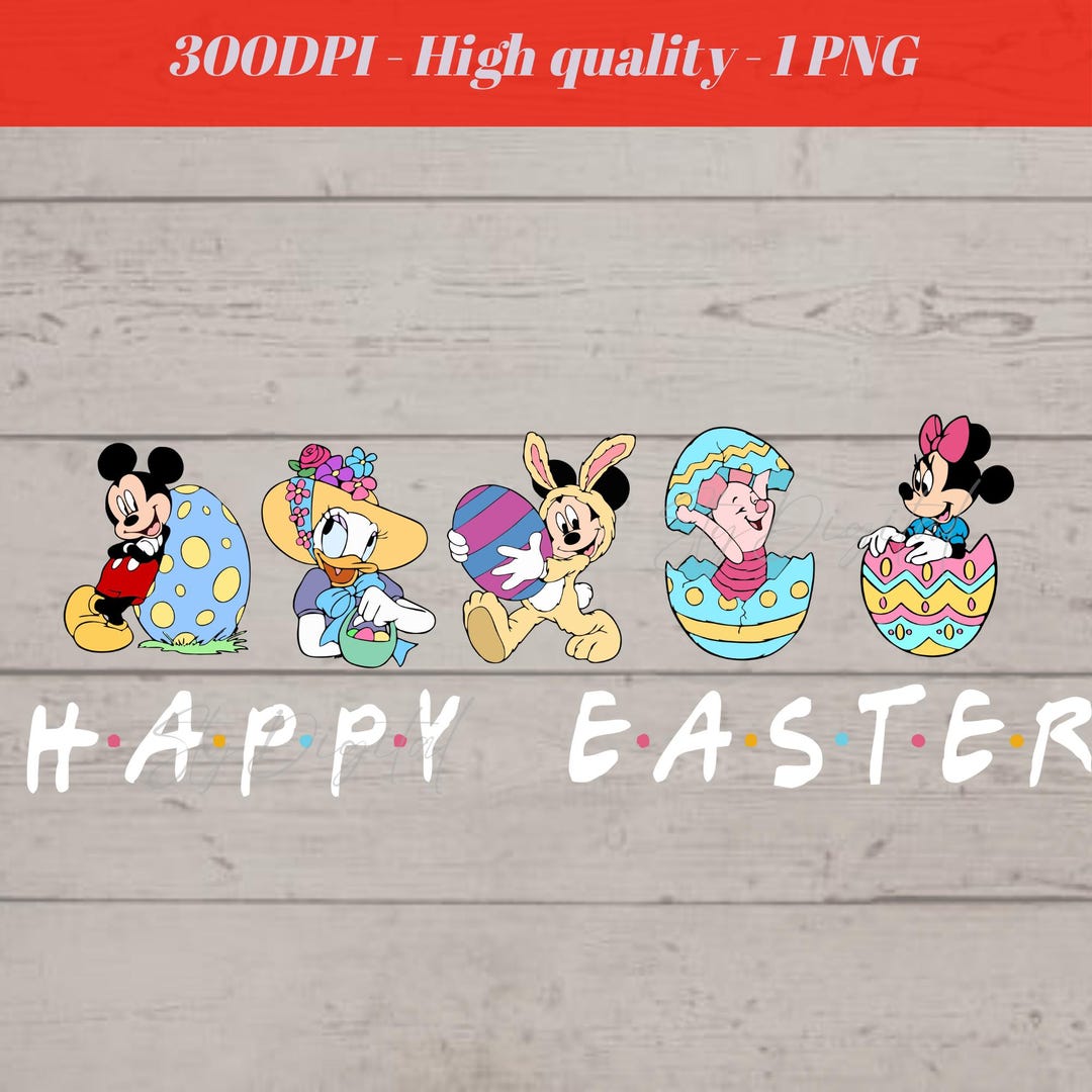 Happy Easter Png, Disney Characters Easter Day Png, Easter Day, Mickey ...