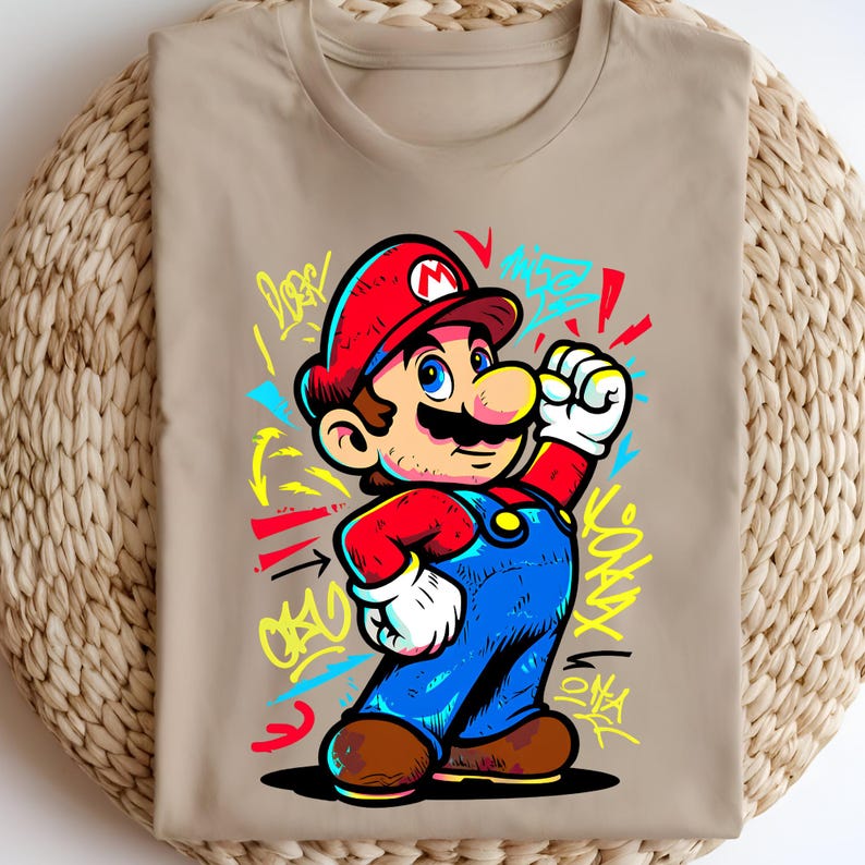Super Mario Graffiti Png, Bold Street Art Mario Png, Colorful Spray ...