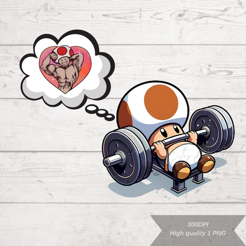 Toad GYM Png, Super Mario GYM Png, Cute Mushroom Head, Mario Clipart ...