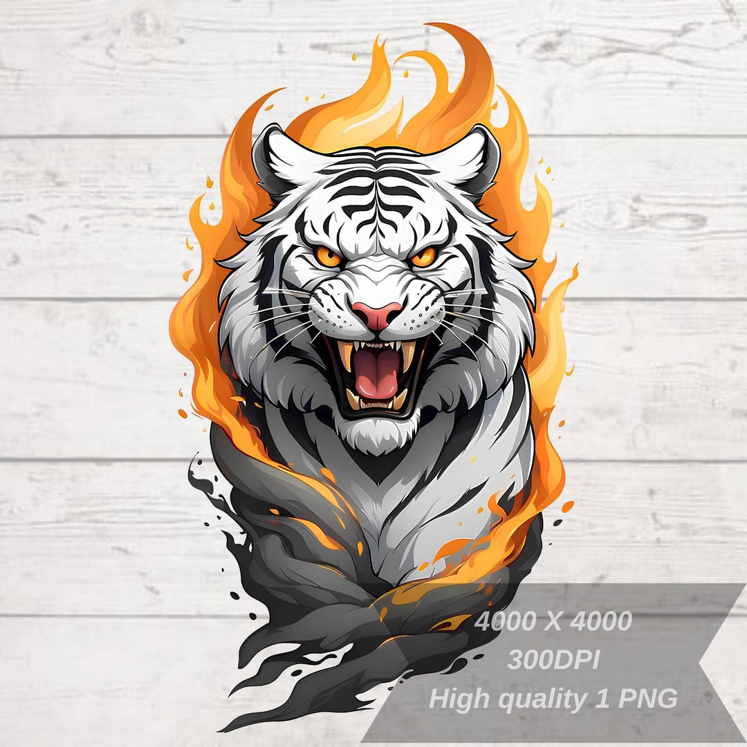 Burning Tiger Png, Tiger Face Png, Tiger Clipart Png, Cute Animal Png ...