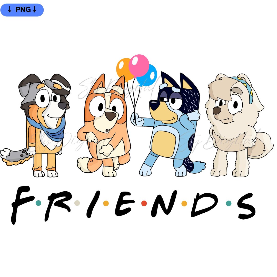 Blue Dog and Friends Png, Blue Dog Party Png, Cute Blue Dog, Cartoon ...