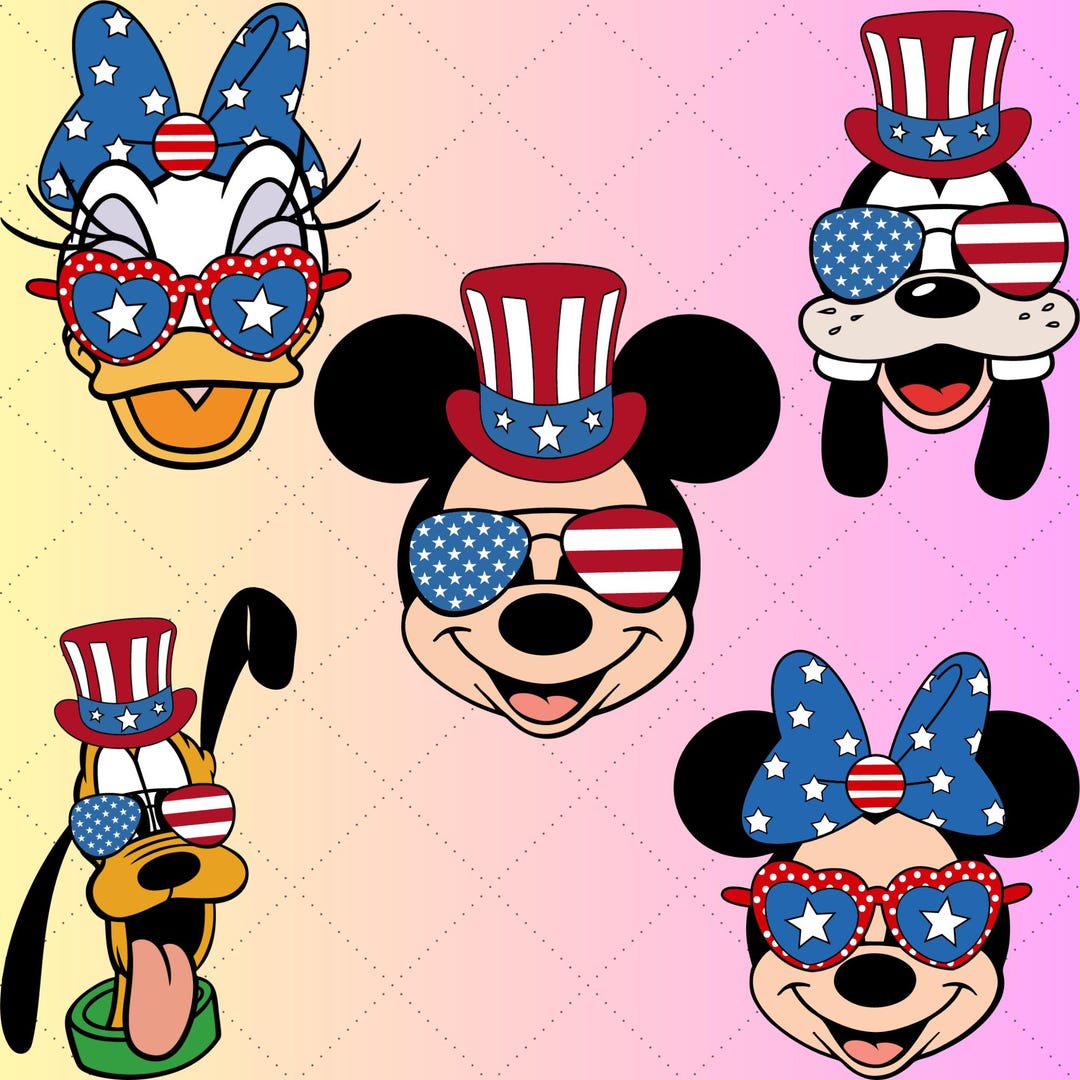 Mickey Mause America Png, 4th of July Png, Mickey World USA, Daisy Duck ...