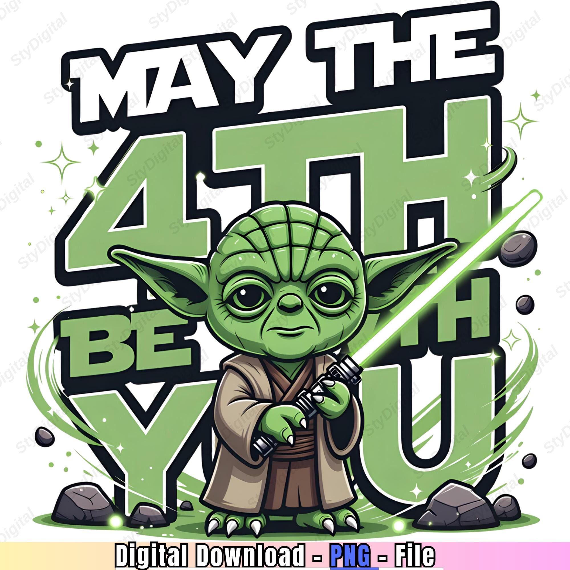 May the 4th Be With You Png, Yoda Star Wars Png, Yoda Png Design, Star ...