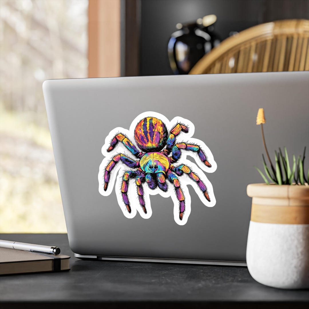 Colorful Tarantula Kiss-cut Vinyl Decals, Spider Stickers, Laptop Decal ...