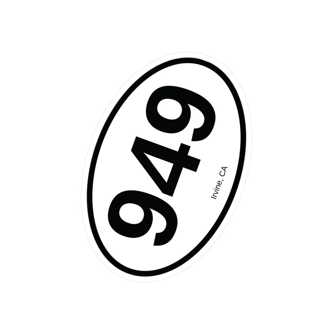 Irvine California 949 Area Code Euro Oval Vinyl Sticker - Etsy