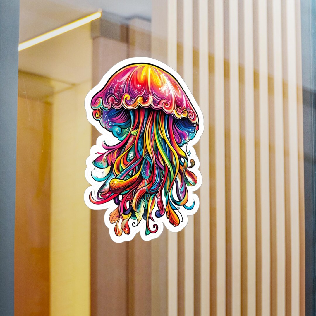 Jellyfish Decals, Ocean Themed Vinyl Stickers, Underwater Sea Creature ...