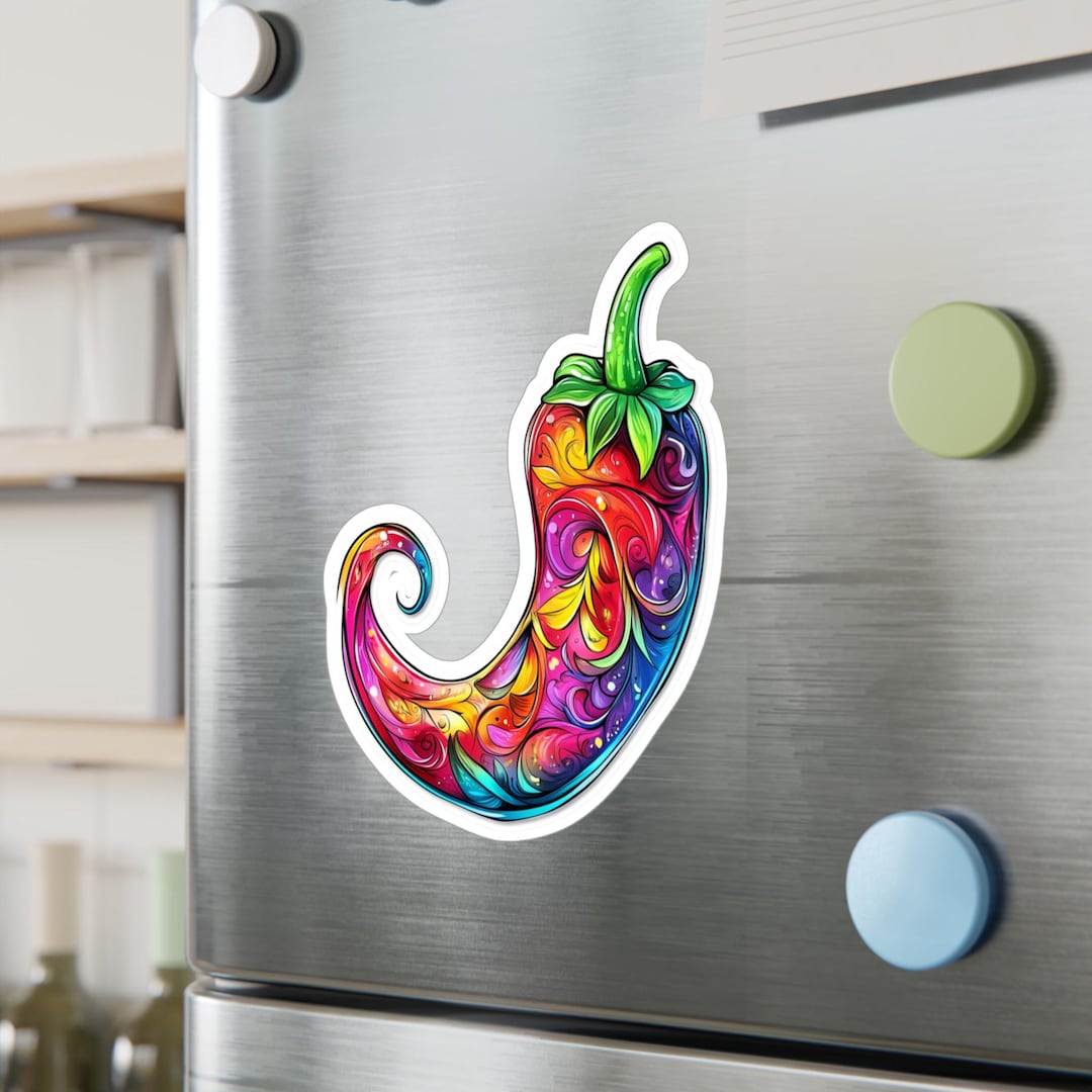 Spicy Pepper Decal Sticker, Hot Chili Vinyl Decoration, Mexican Food ...
