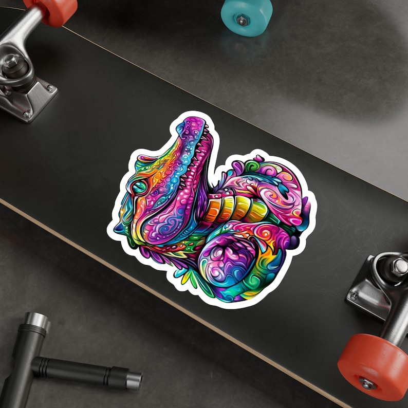 Colorful Alligator Kiss-cut Vinyl Decals Sticker Set, Fun Reptile Decal ...