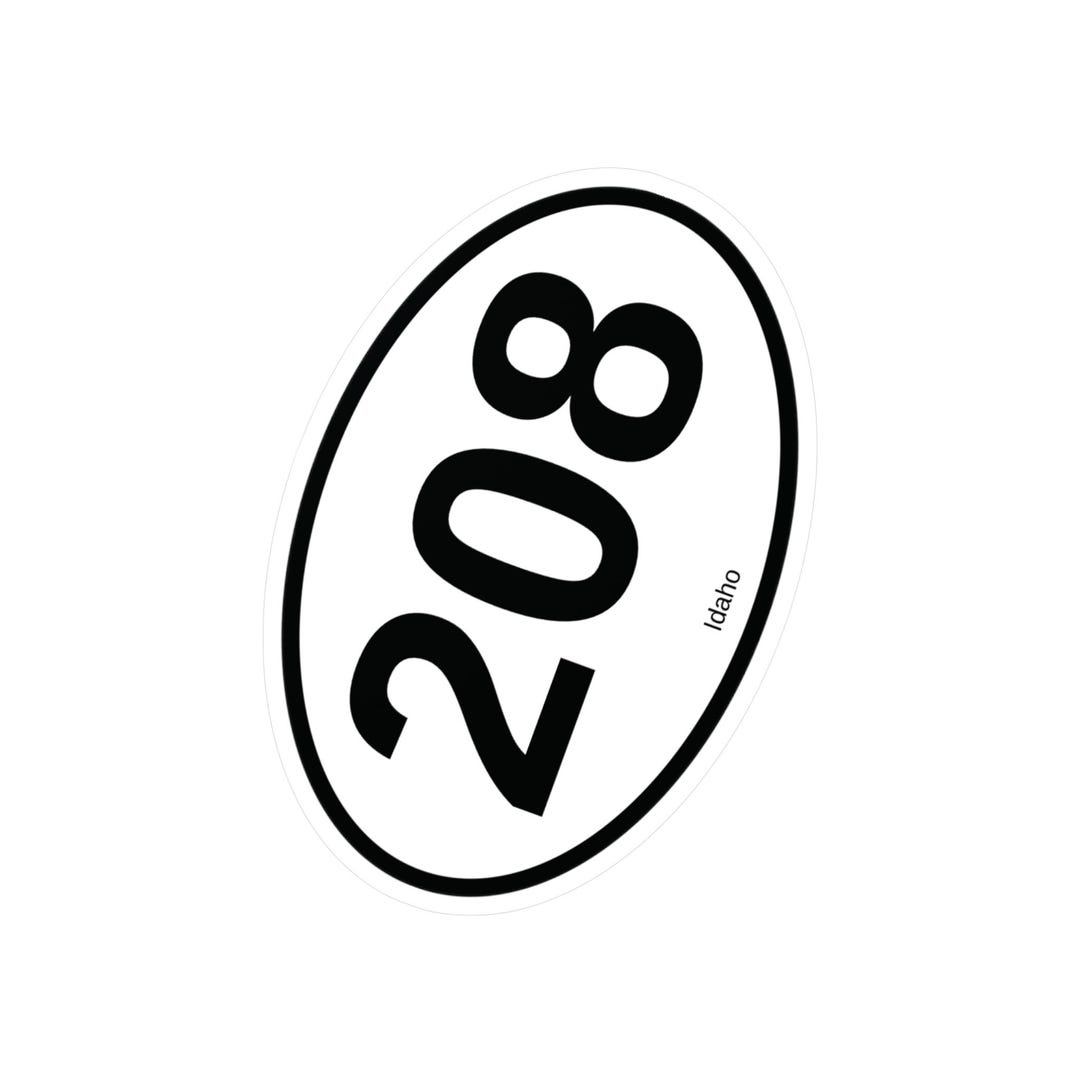 Idaho 208 Area Code Sticker: Euro Oval Vinyl Decal - Etsy
