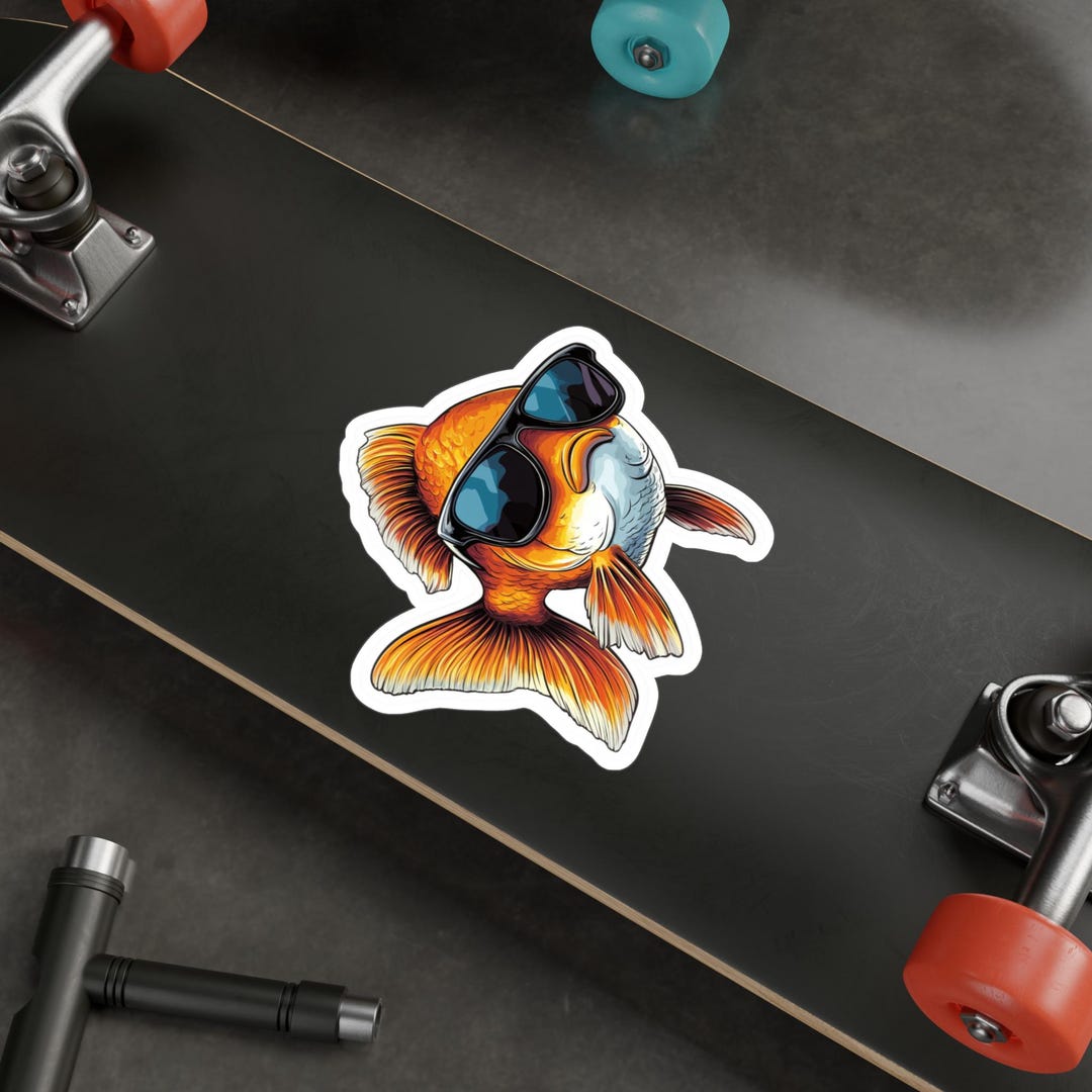Sunny Goldfish Kiss-cut Vinyl Decals, Ocean Life Waterproof Sticker ...