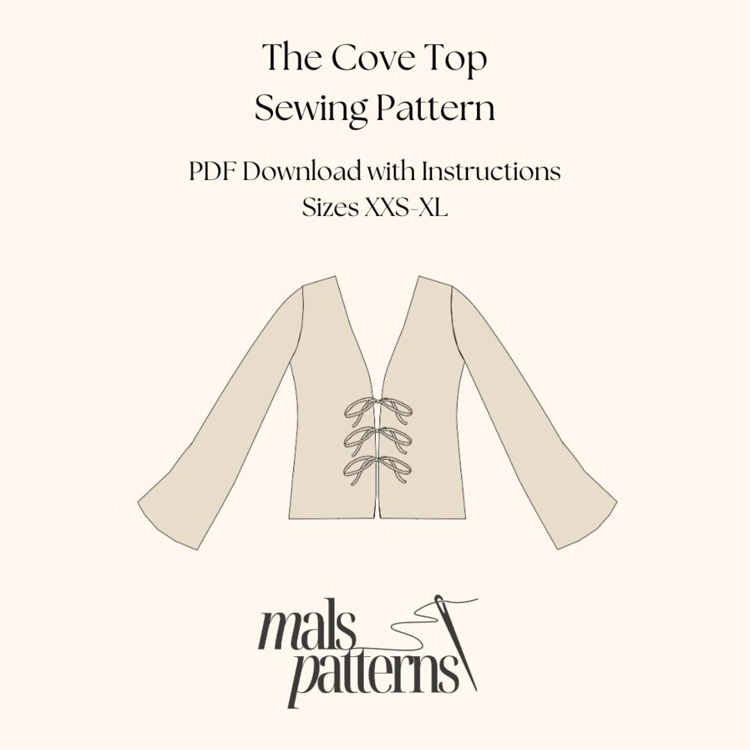 The Cove Top Sewing Pattern | Digital PDF Sewing Pattern | Instant ...