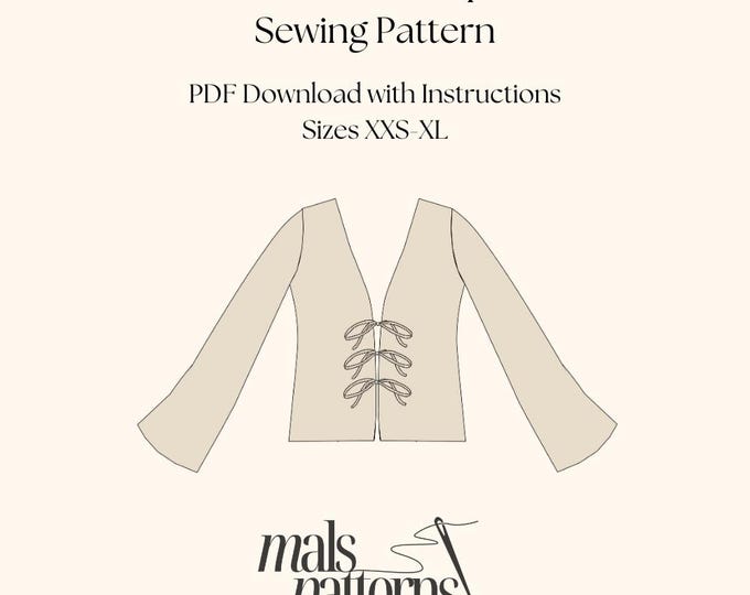 The Mal Top Sewing Pattern | Digital PDF Sewing Pattern | Instant ...
