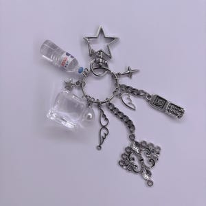 CLUSTER CHARM KEYCHAIN — Stainless Steel Gothic Emo Alternative Dark ...