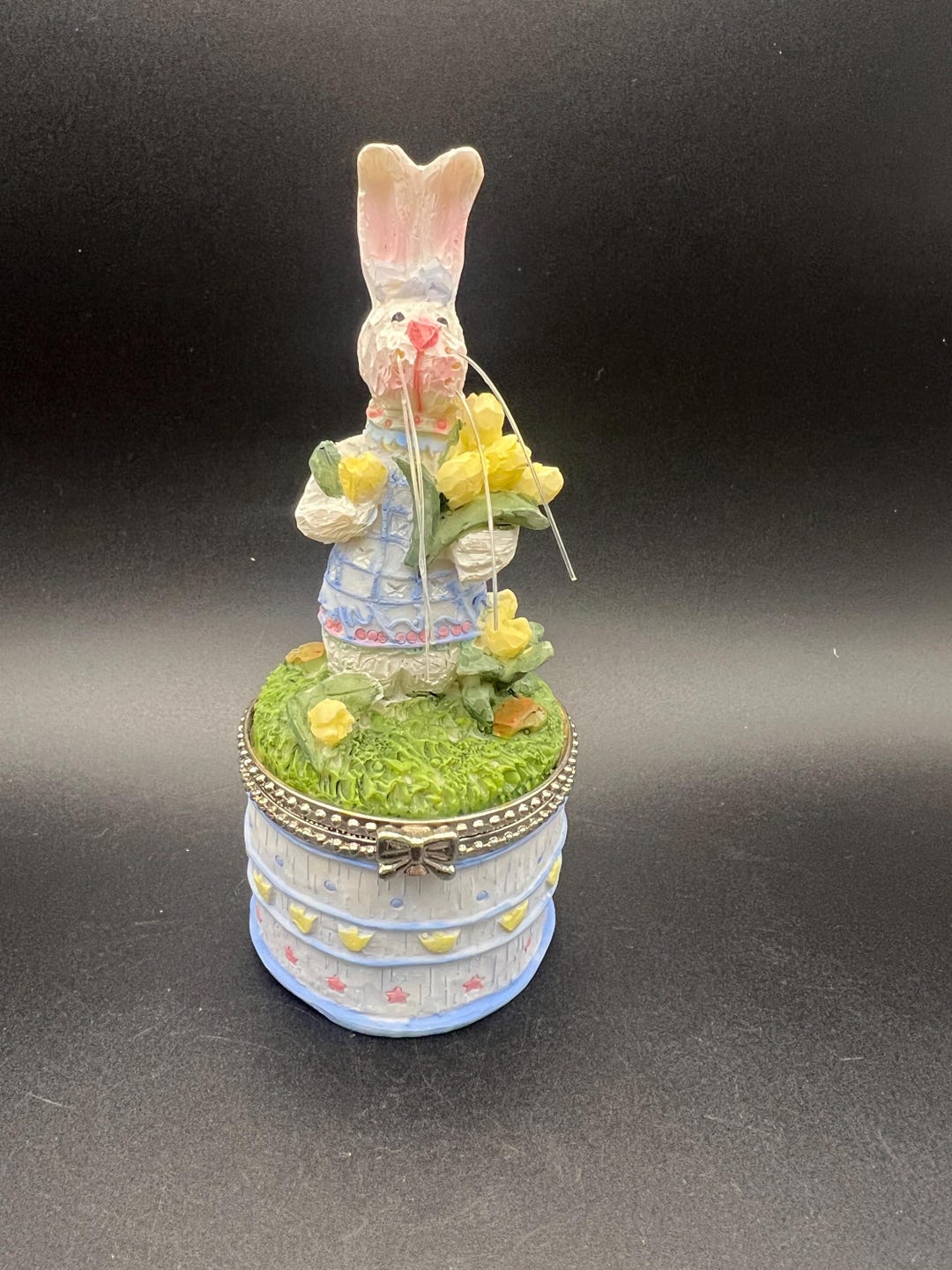 Vintage Easter Bunny Trinket Box - Etsy
