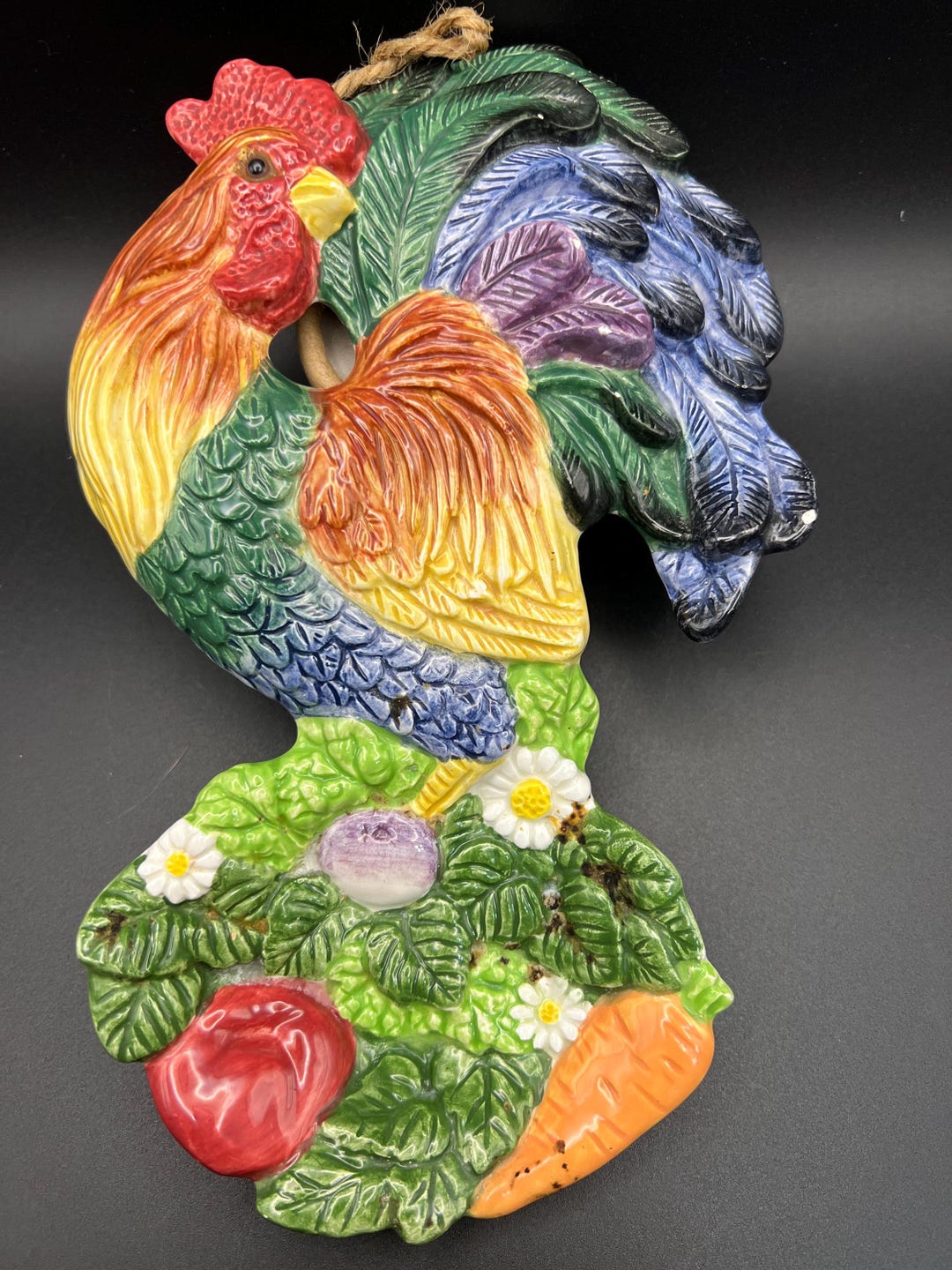 Fitz and Floyd Rooster Spoon Rest - Etsy