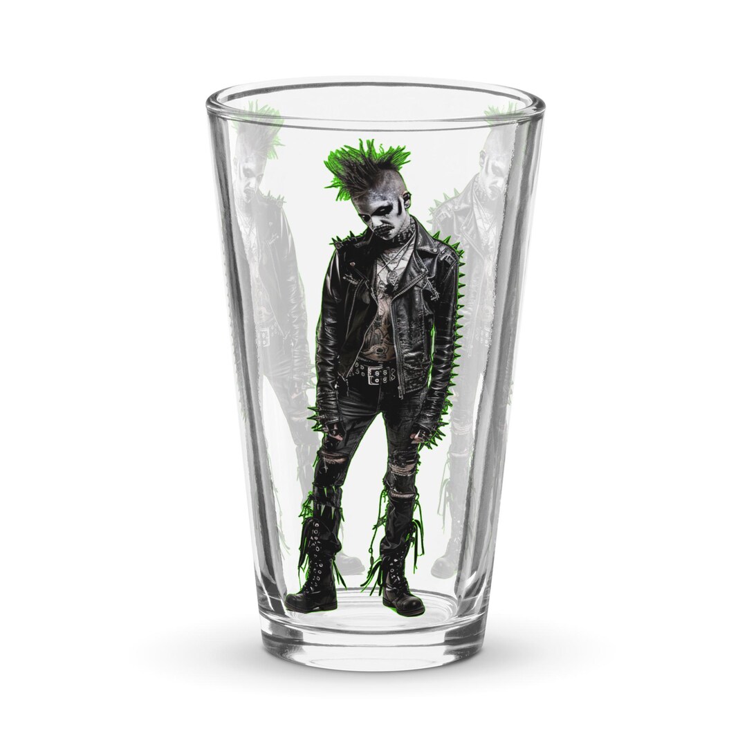 Punk Rocker Pint Glass - Etsy