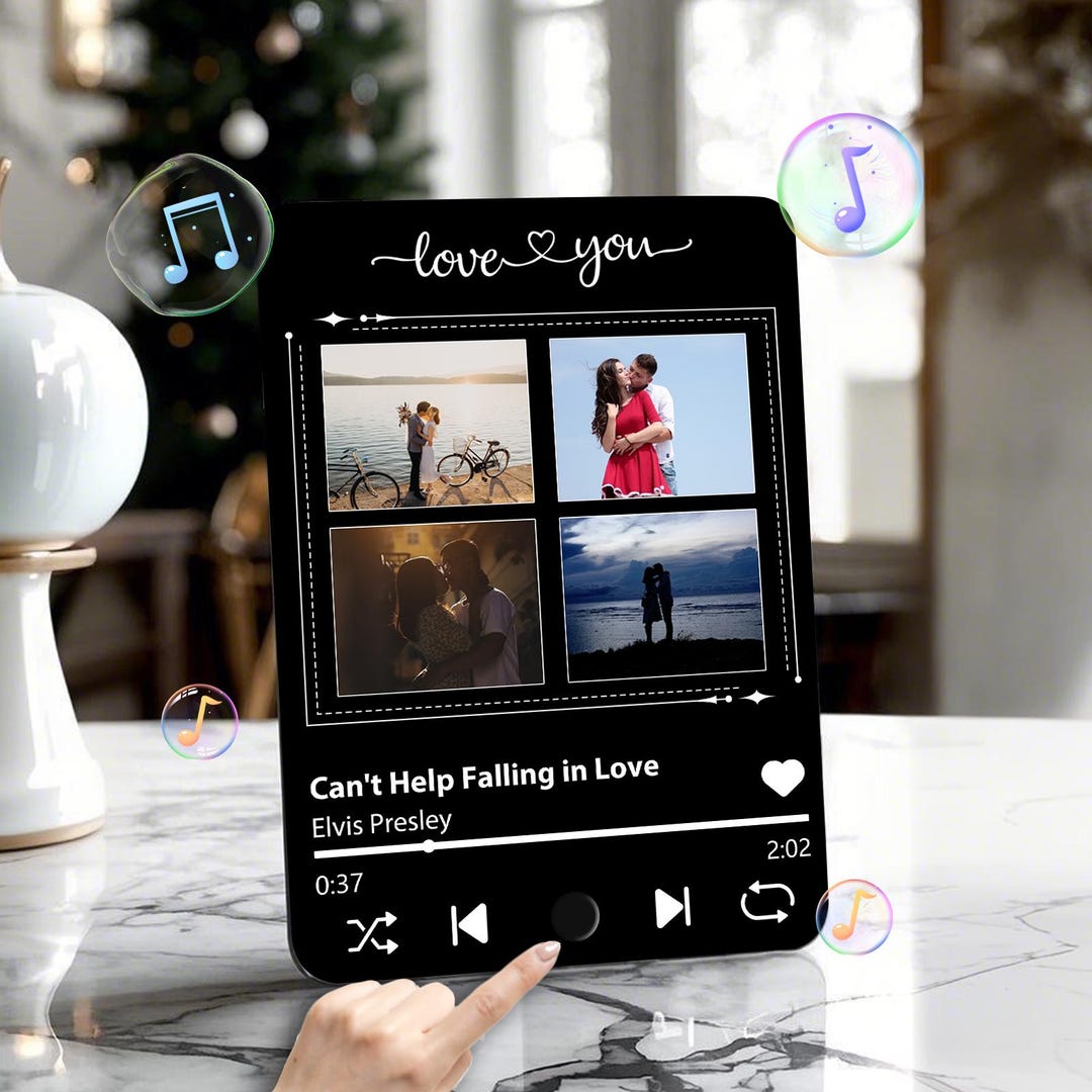 Personalized Gift Song Plaque - Custom Music Photo Frame With Song ...