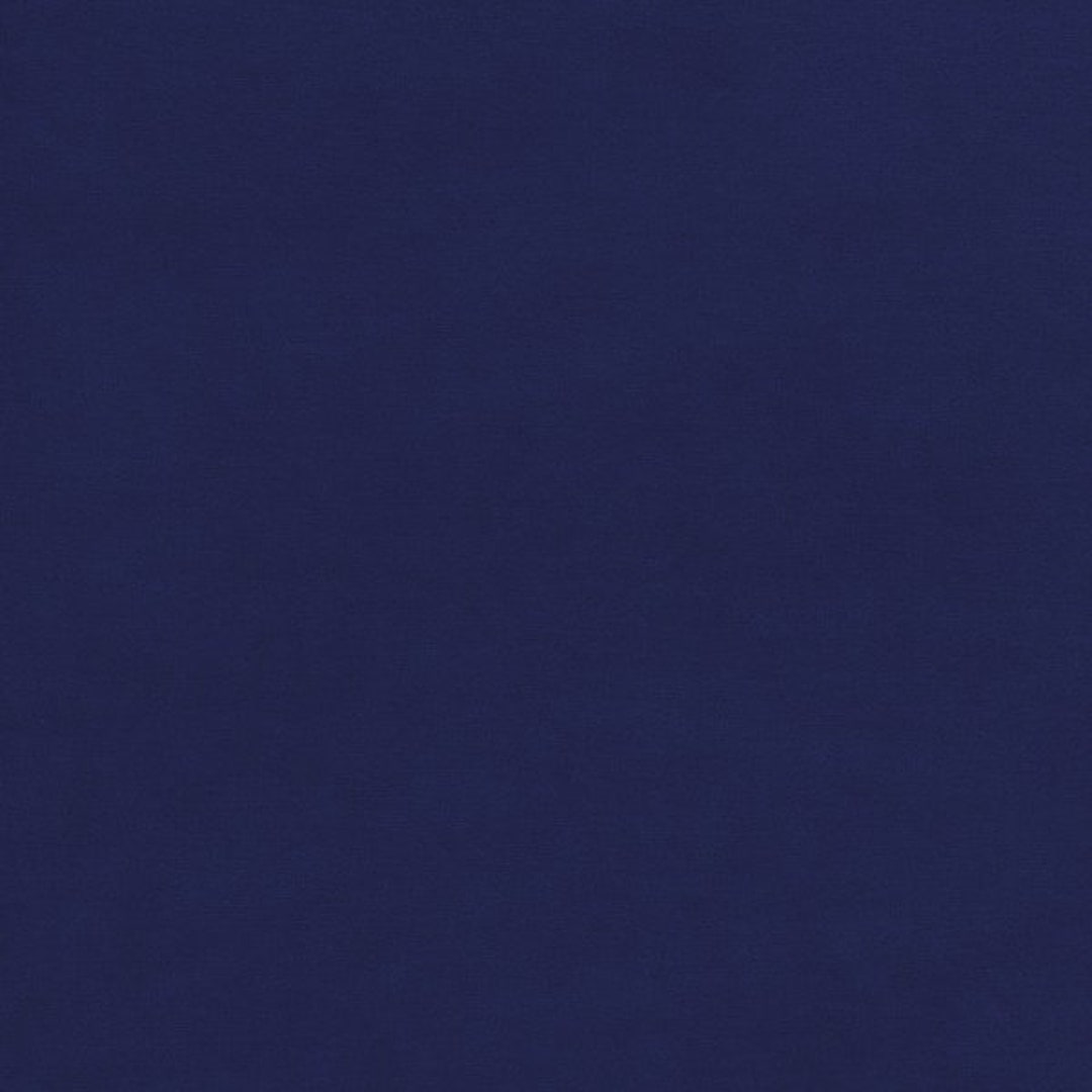 Navy Blue Organic Cotton Velours Fabric. Solid Dark Blue Fabric by 1/2 ...