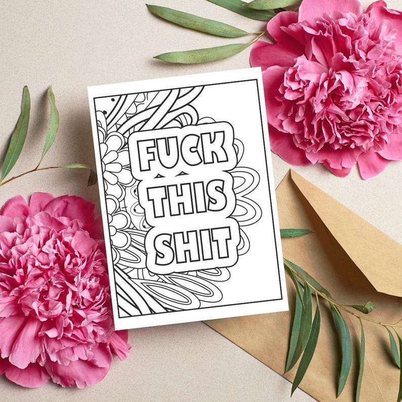 Stress Relief Adult Coloring Pages, Relaxation Coloring Sheet, Adult ...