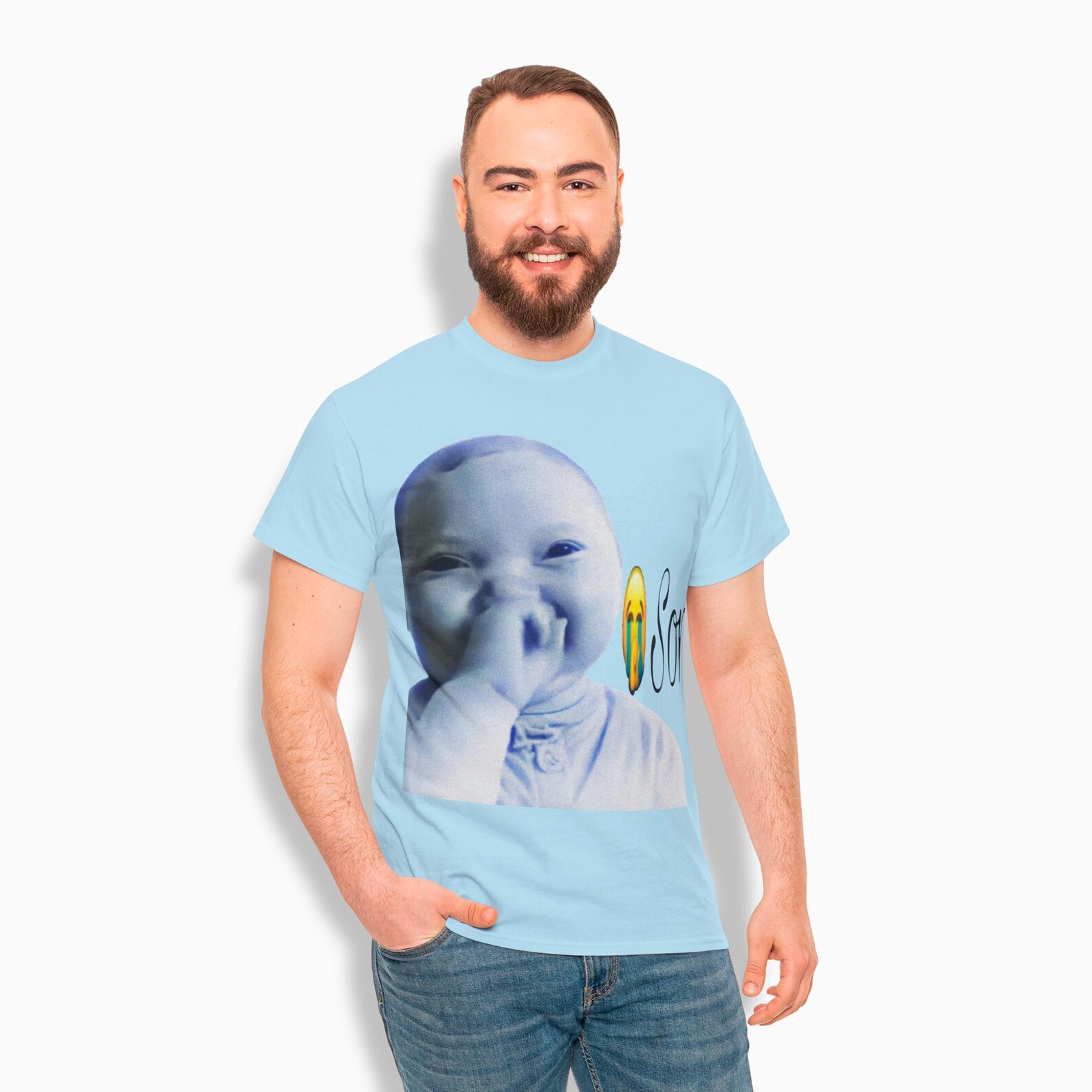 AI Baby Holding Laugh T-shirt | Tuff Baby Meme Shirt | Viral Tiktok ...