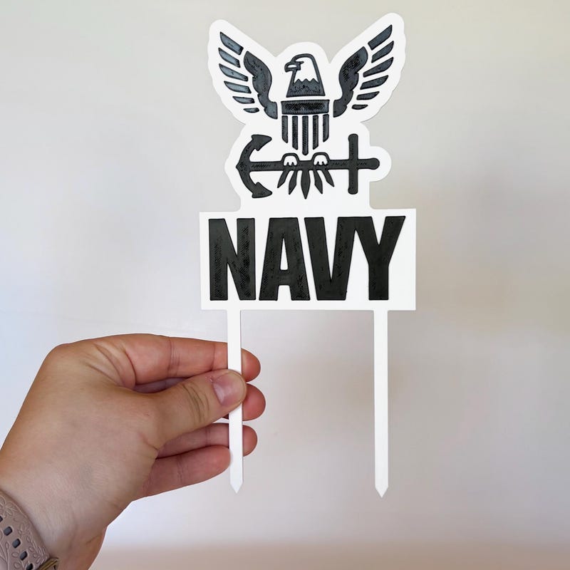 Navy Cake Topper - Etsy