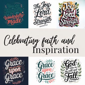 Christian Quotes Bundle | Bible Verse SVG | Faith-based PNG Digital Art ...