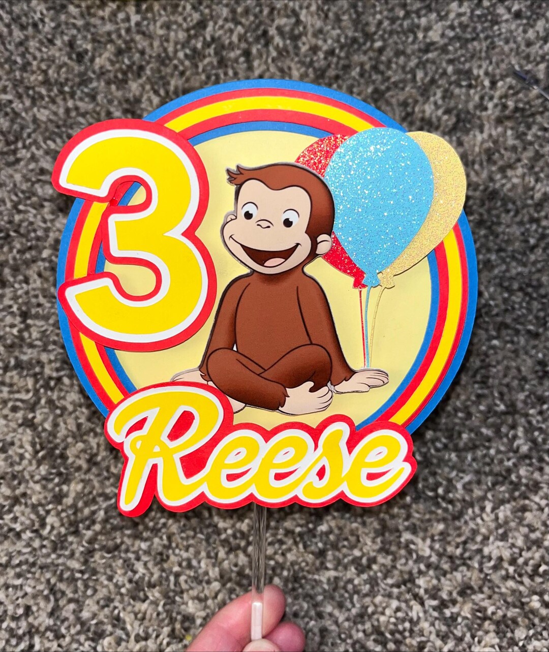 Curious George Birthday Cake Topper - Etsy