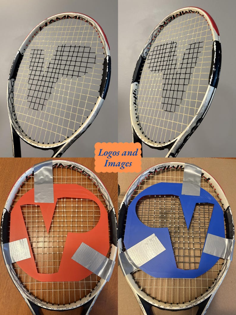 Tennis Racquet Stencil - Customizable | Custom Tennis String Stencil ...
