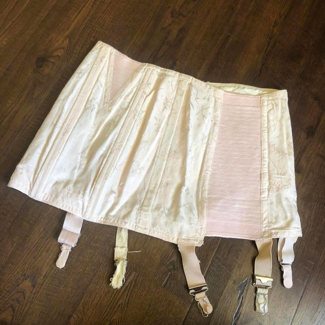 Vintage Baby Pink Girdle Skirt - Etsy