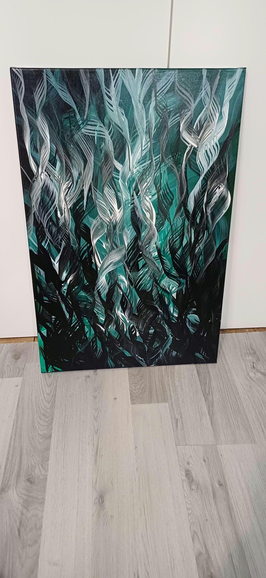 Dark Water Effect Acrylic Painting - Etsy