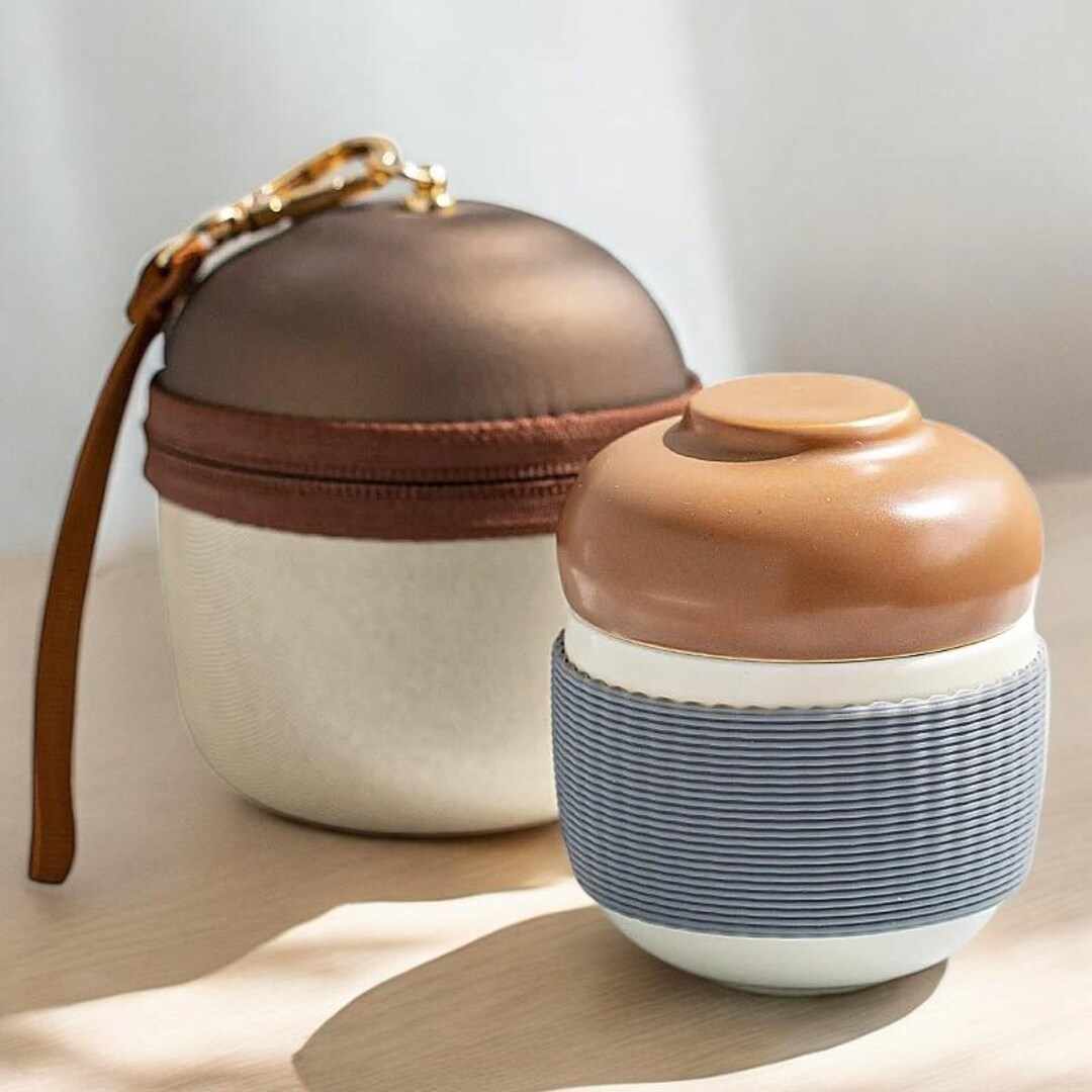Portable Japanese Travel Tea Set – 200ml Ceramic Teapot With Strainer ...