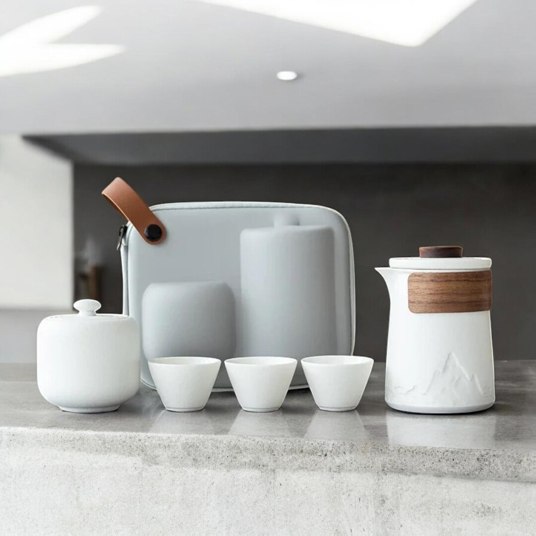 Zen Teapot and Tea Cup Set Kit, Travel Tea Set, Portable Bag Kung Fu ...