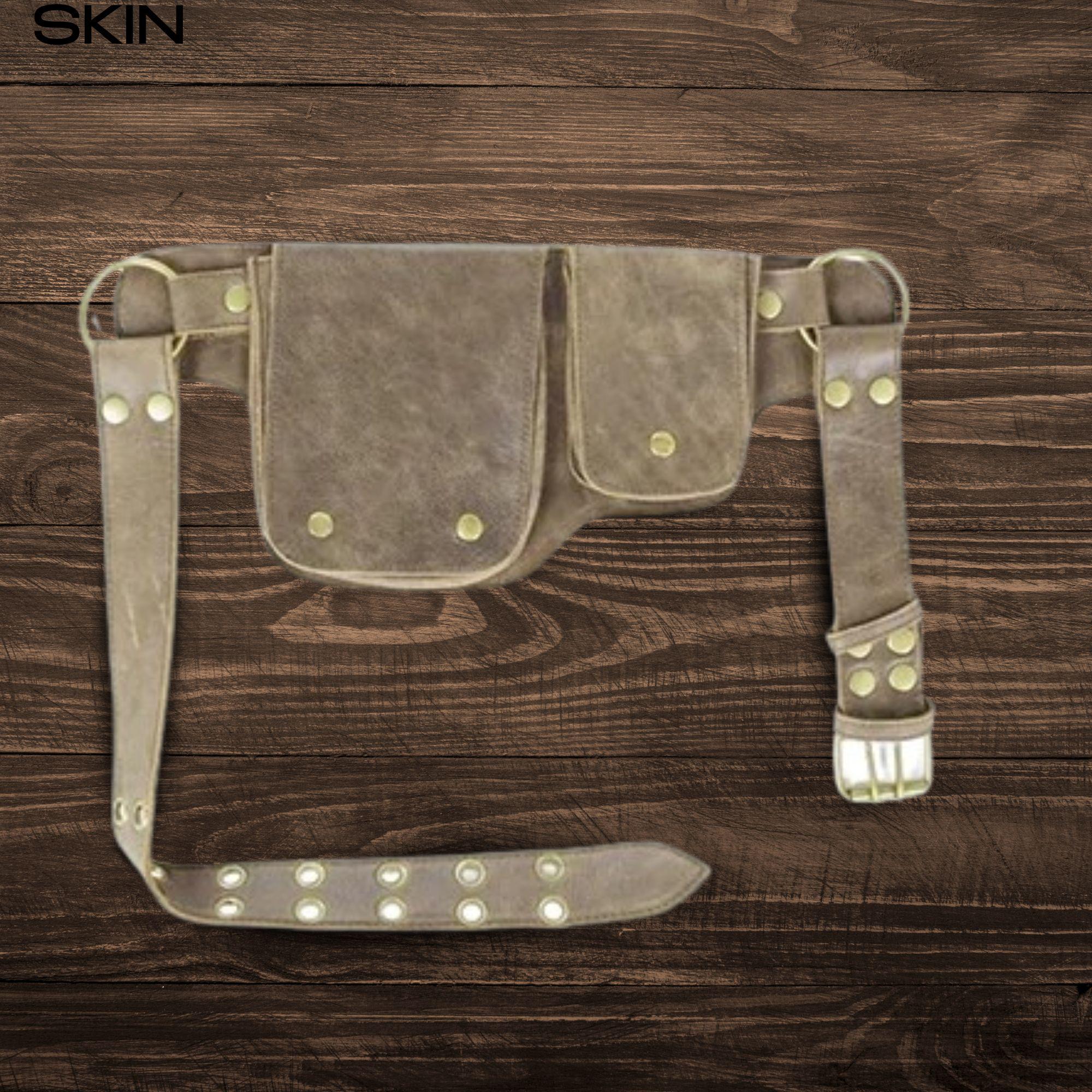 Steampunk PU Leather Hip Bag: Handmade Belt Pouch Wallet - Etsy