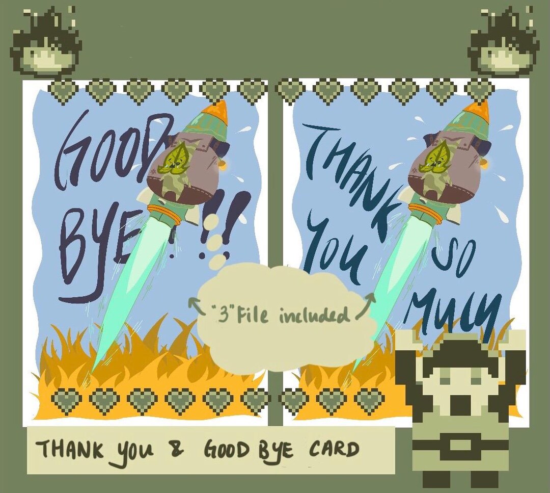 Legend of Zelda Korok Thank You / Good Bye Card - Etsy