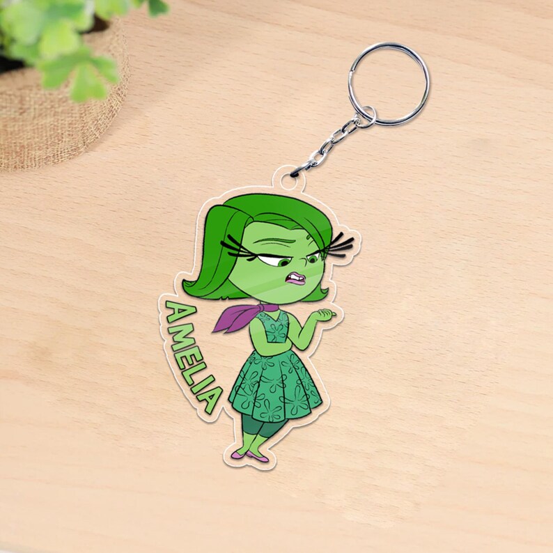 Personalized Disney Inside Out Keychain, WDW Disneyland Family Vacation ...