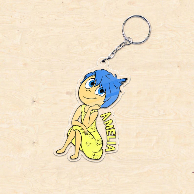 Personalized Disney Inside Out Keychain, WDW Disneyland Family Vacation ...