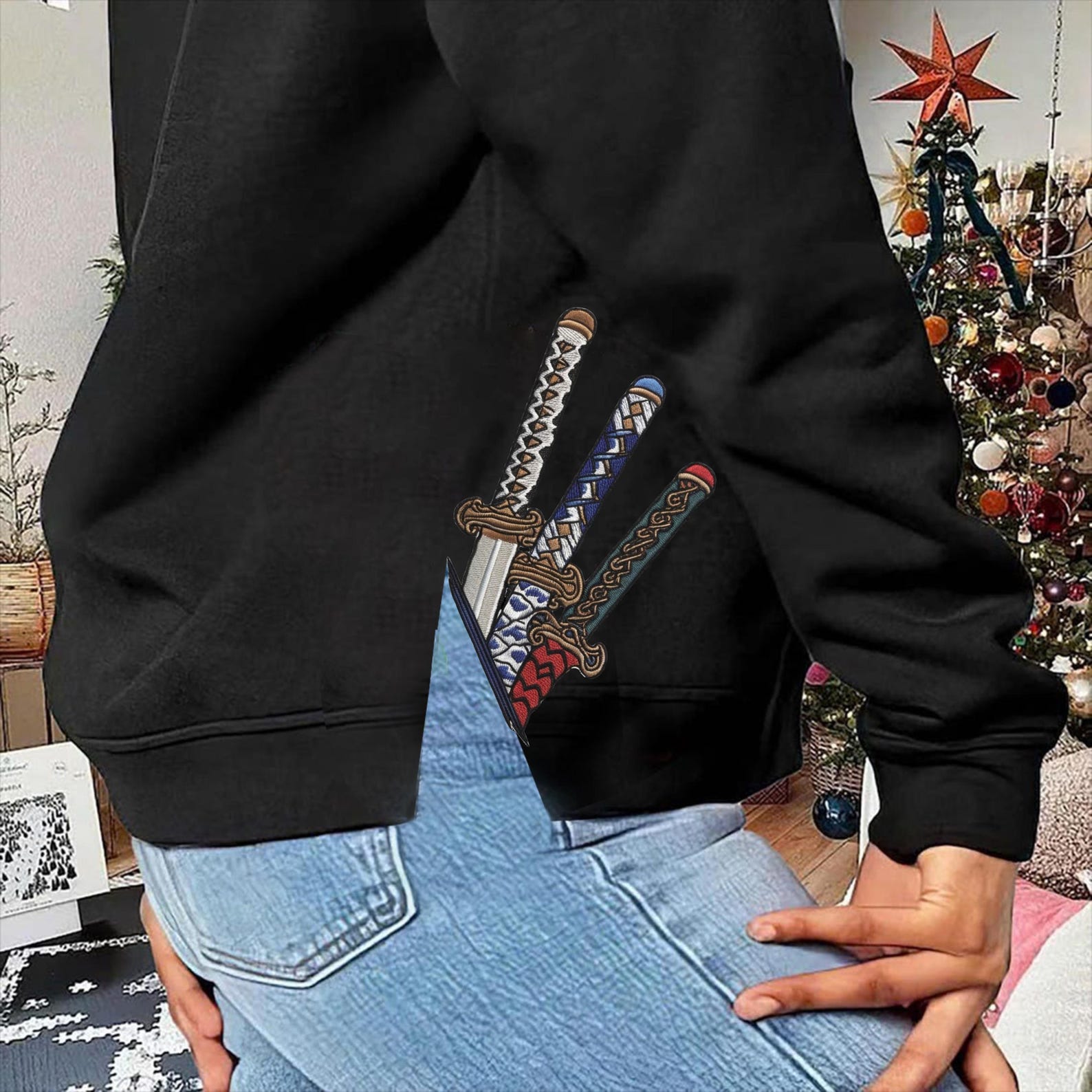 Swords Embroidery Design Anime Inspired Artwork Unique Pattern Machine ...