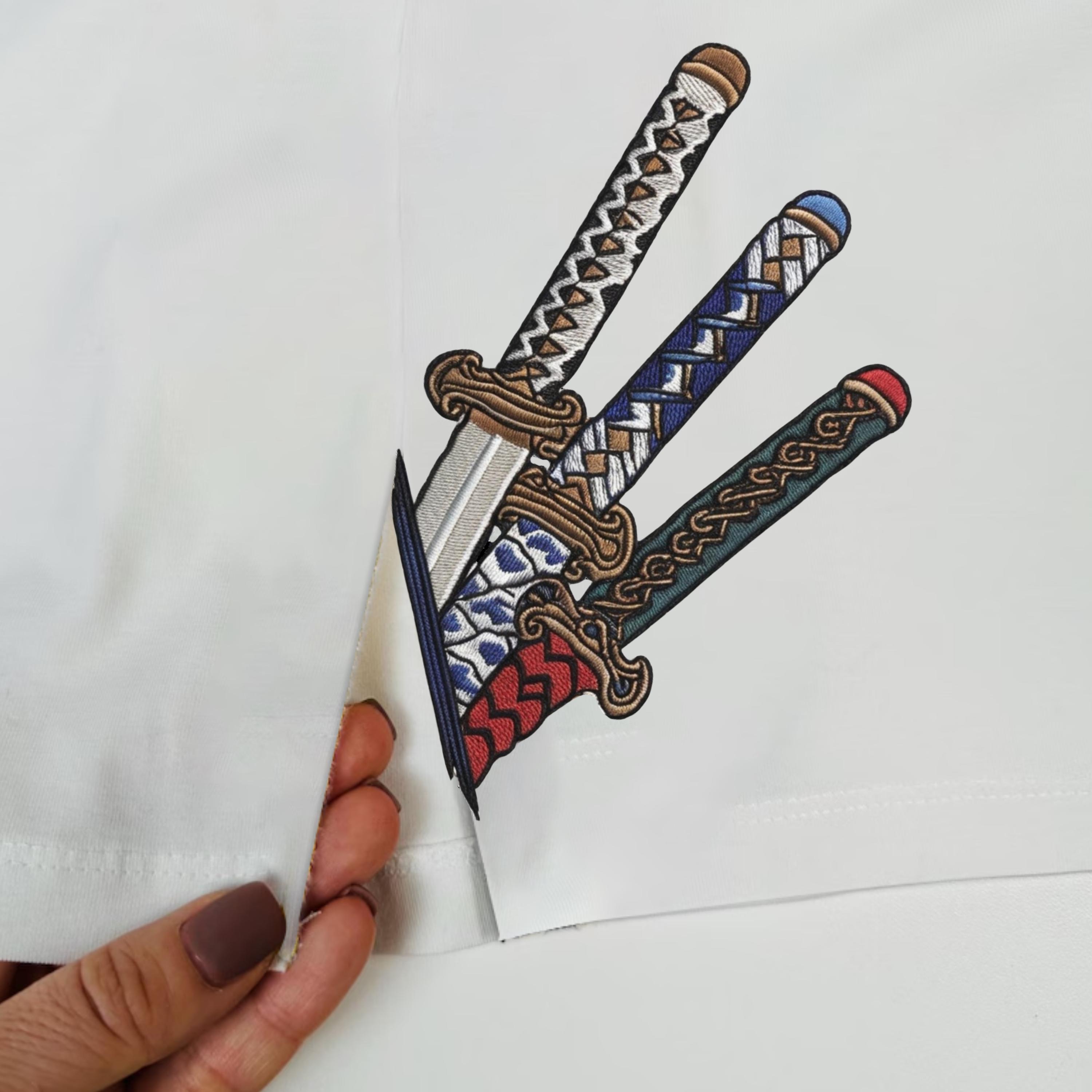Swords Embroidery Design Anime Inspired Artwork Unique Pattern Machine ...
