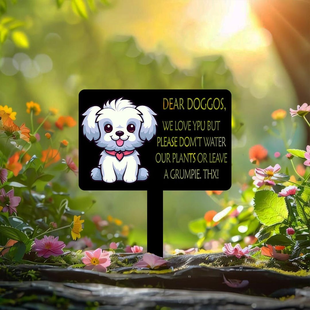Please Keep Dogs off Lawn Sign – Funny No Pooping Dog Yard Sign – Dog ...