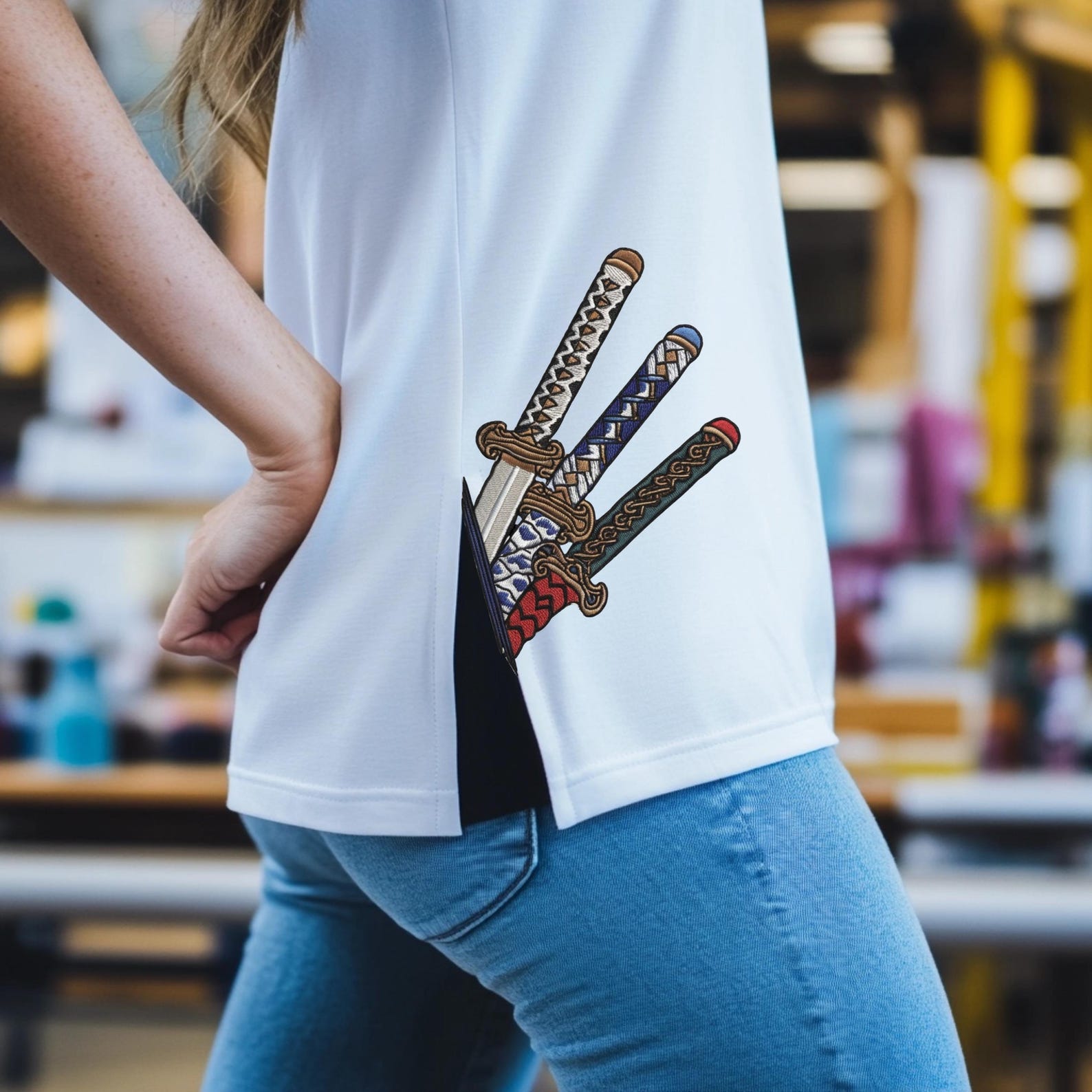 Swords Embroidery Design Anime Inspired Artwork Unique Pattern Machine ...