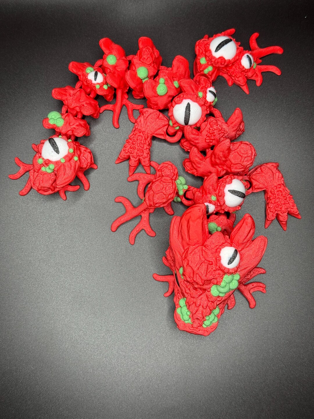 Infested Dragon - 12" Articulating Dragon Fidget Toys - Stress Anxiety ...