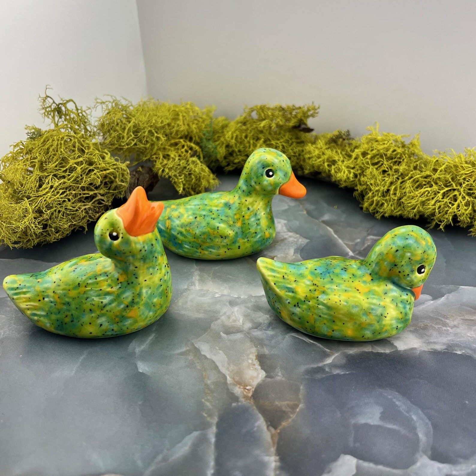 Handcrafted Ceramic Happy Duck Figurines - Handmade Pottery Gift - Etsy