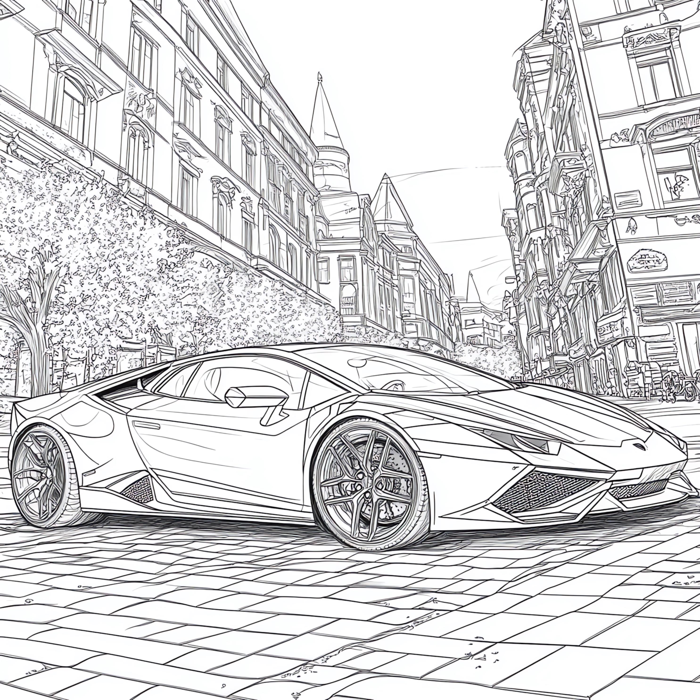 6 Super Cars Coloring Pages, for Kids and Adults, Supercars Sheets, Fun ...
