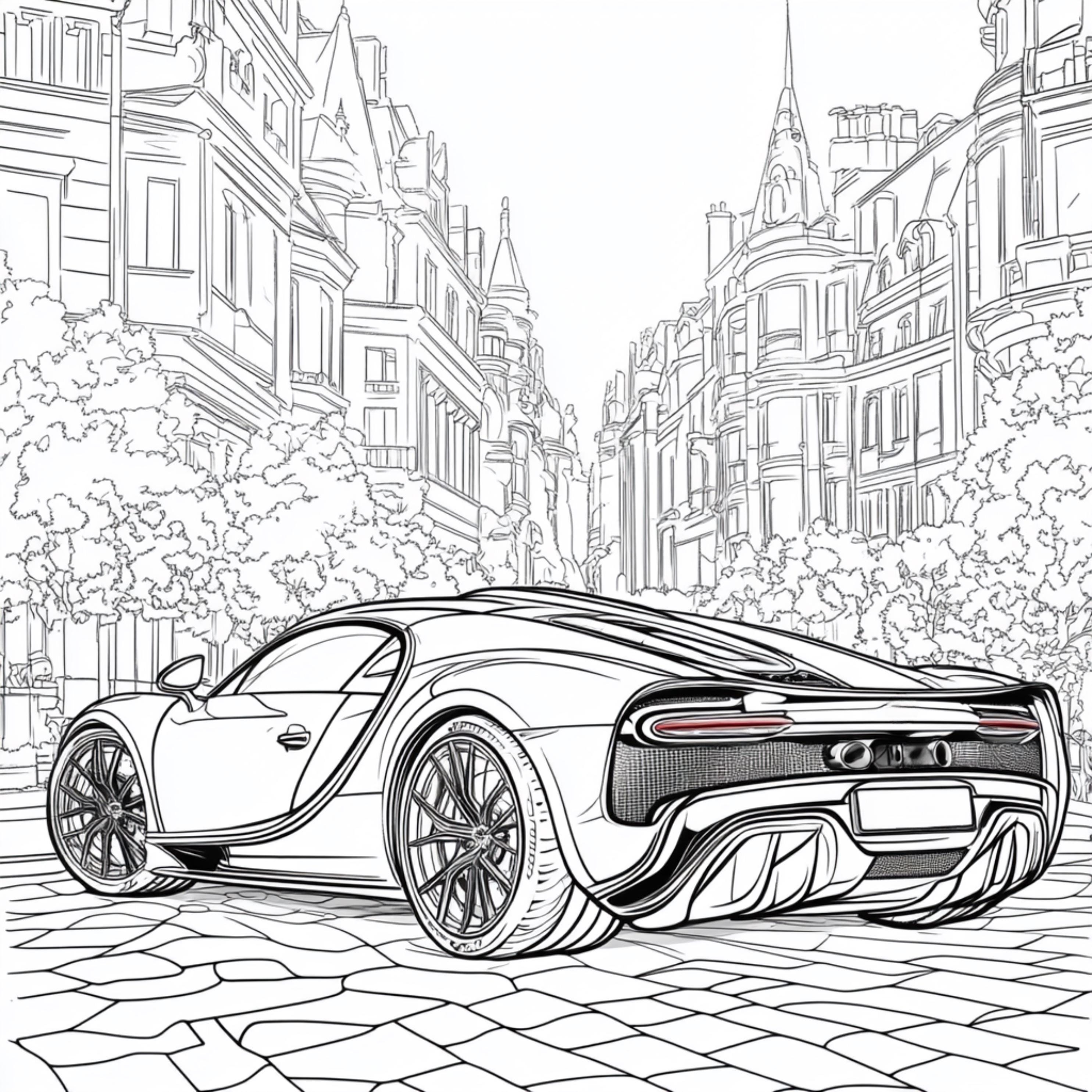 6 Super Cars Coloring Pages, for Kids and Adults, Supercars Sheets, Fun ...