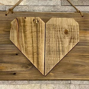 Wood Heart Wall Art- Perfect Rustic Valentines, Wedding, Birthday or ...