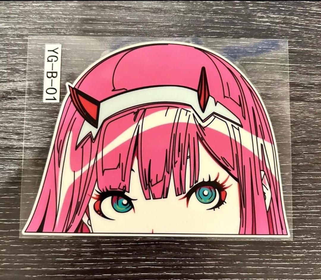 Anime Reflective Decal Girls Gaze Eyes Car Motorcycle Bumper Sticker ...