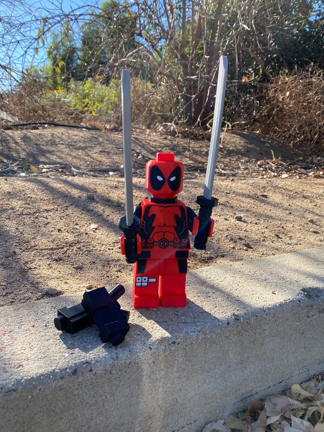 Mini Deadpool Brick Figure - Etsy