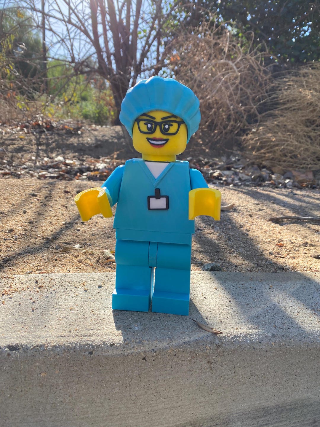 Nurse in Scrubs Brick Figure MINI - Etsy