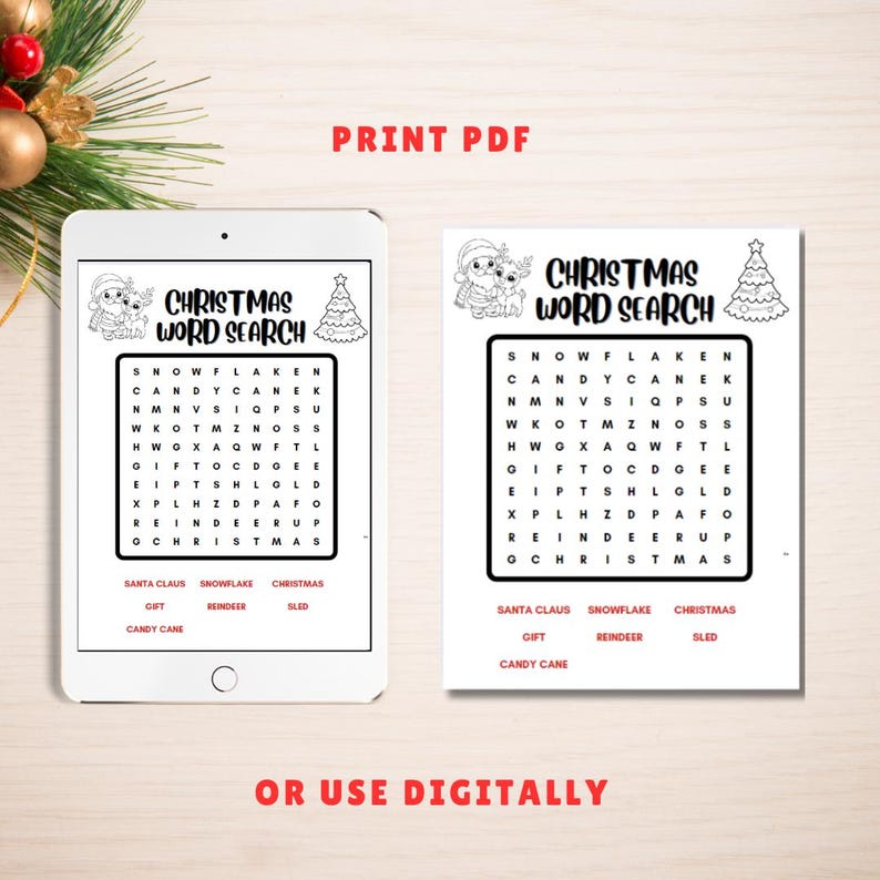 10 Printable Christmas Activities for Kids and Family, Interactive ...
